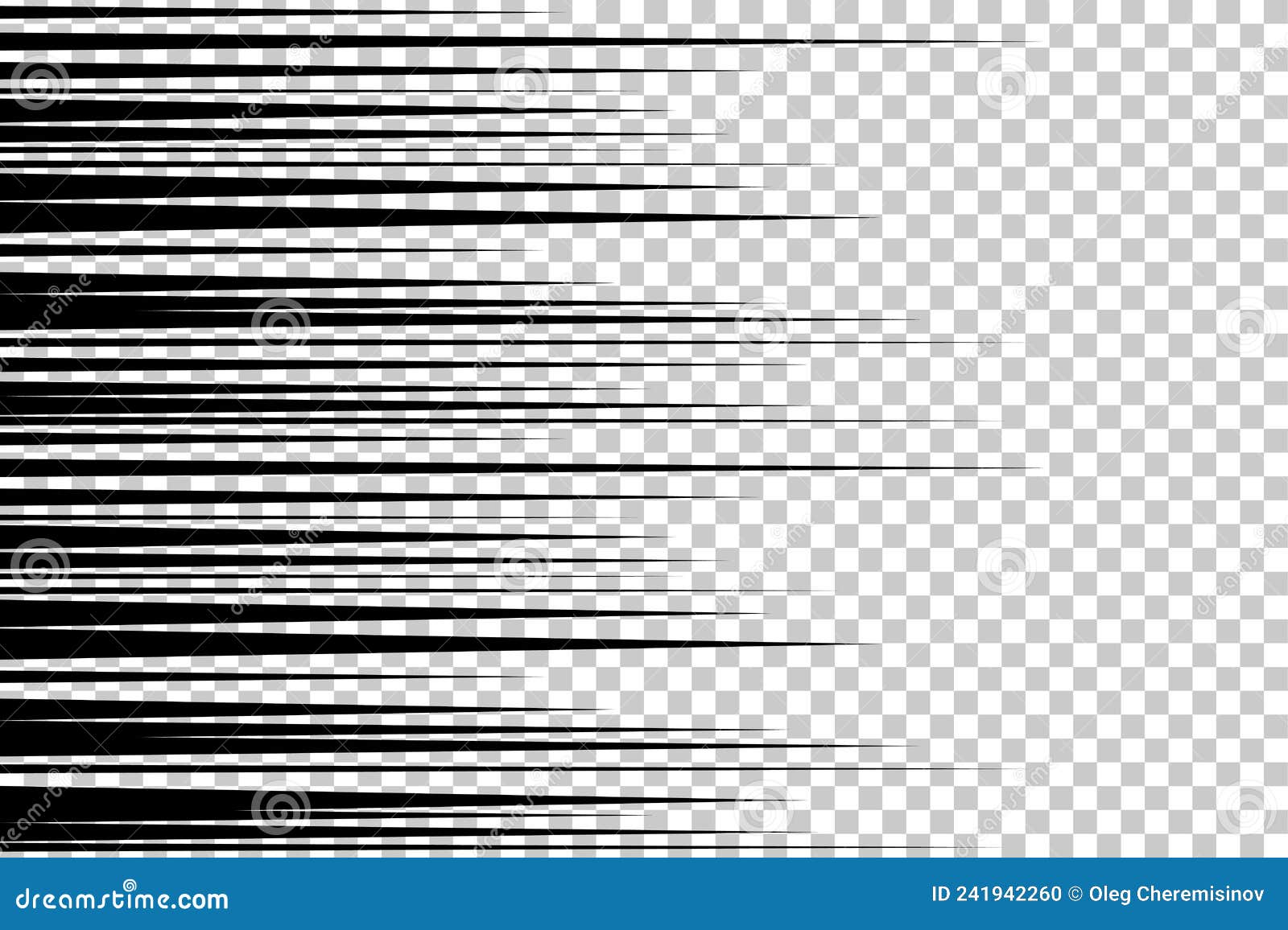 Frame Action Lines for Manga Comic Book, Black Speed Horizontal Texture ...