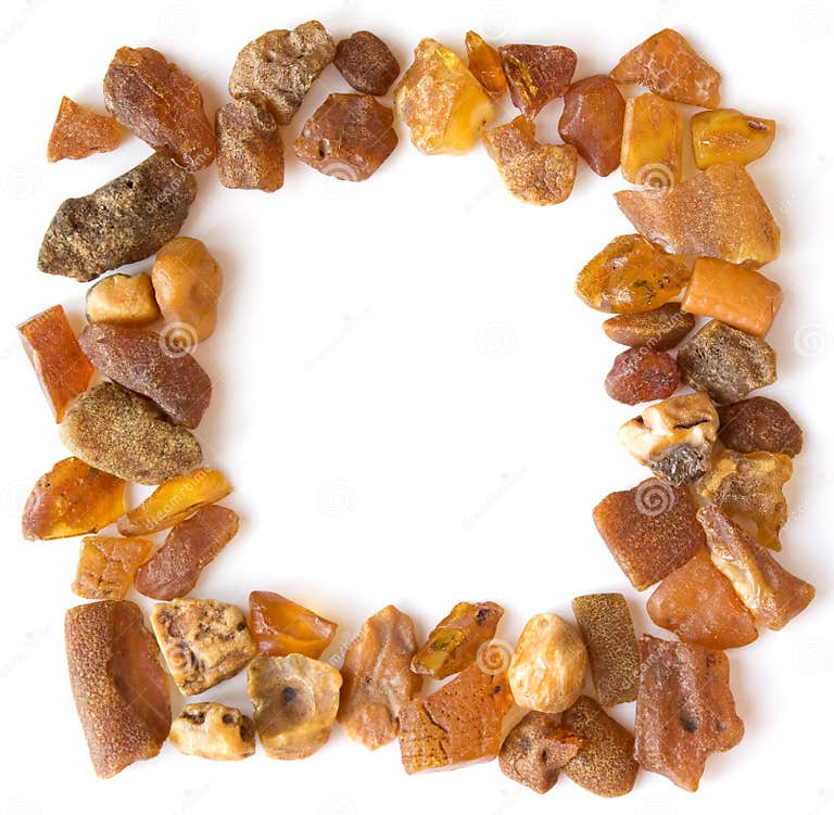 Frame from Amber (square) on White Background Stock Image - Image of ...