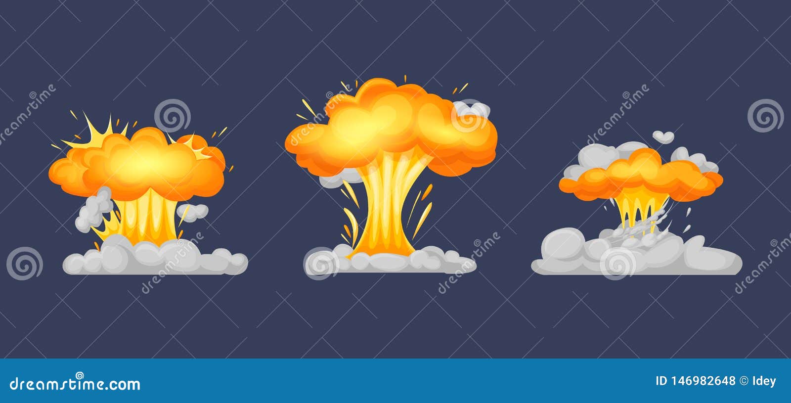 Frame Animation with Effect of Burning, Explosion, Divided into Frames ...