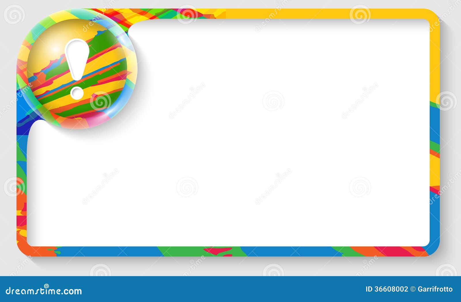 Frame for Any Text with Exclamation Mark Stock Vector - Illustration of ...