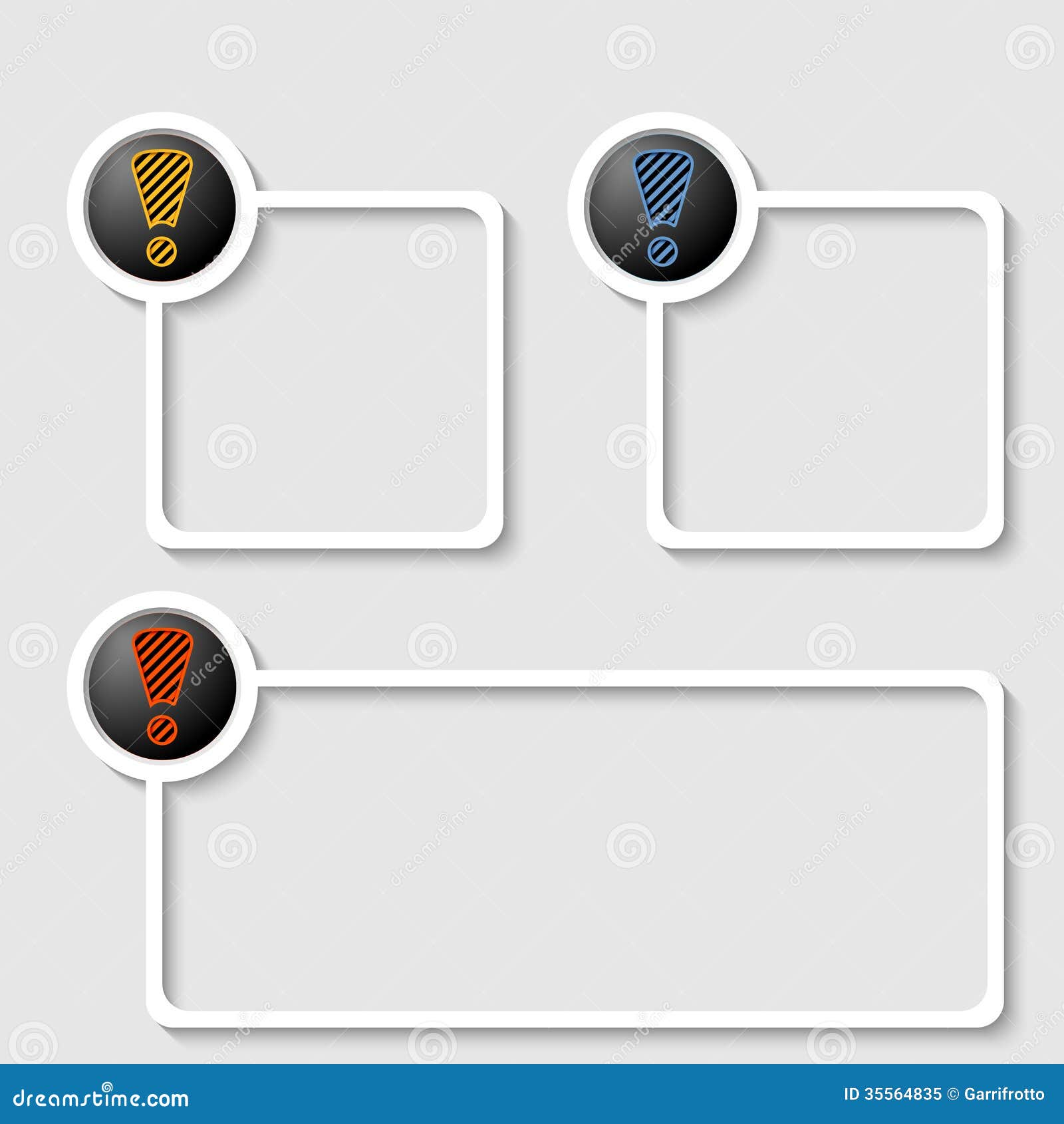 Frame for Any Text with Exclamation Mark Stock Vector - Illustration of ...