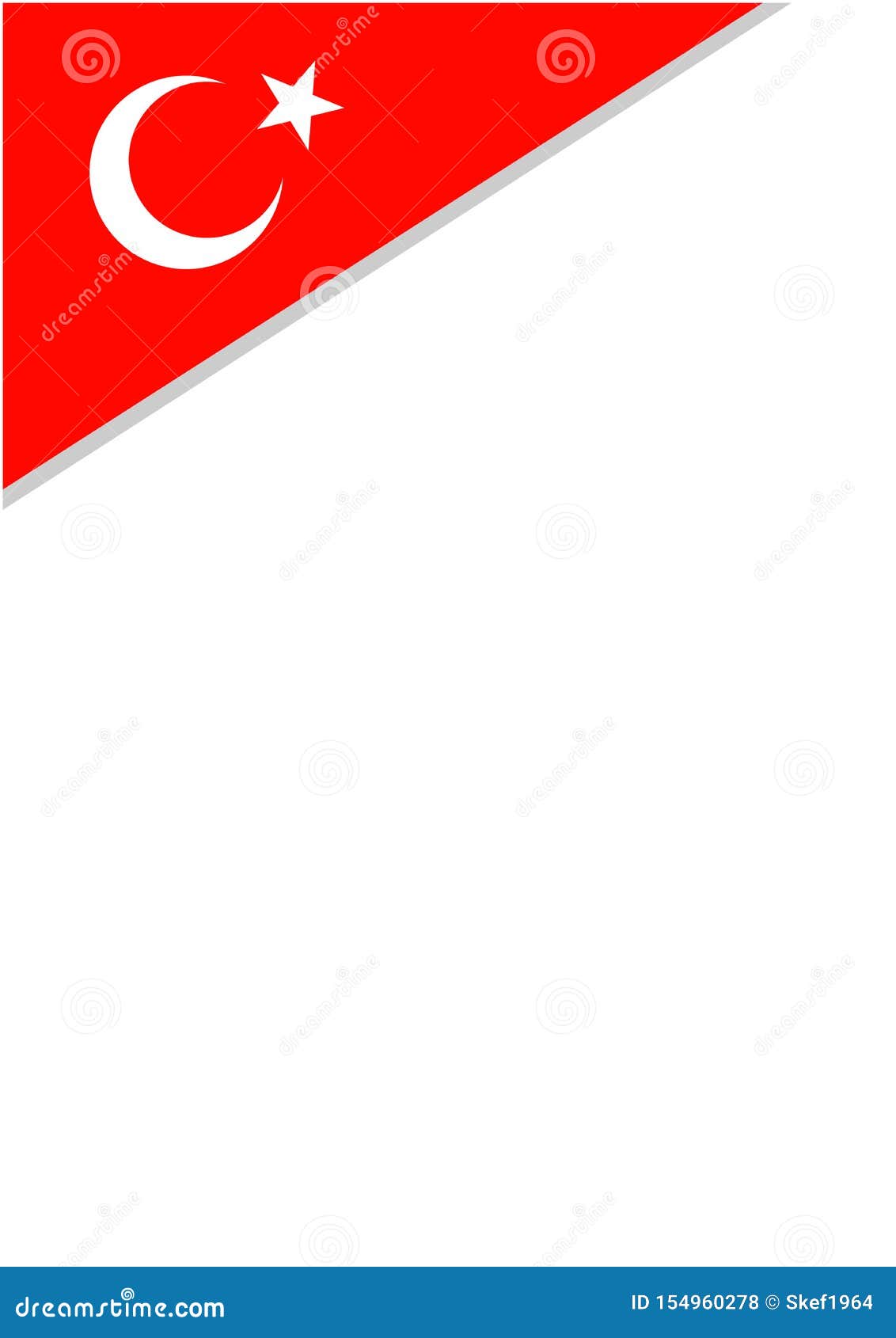 Turkish Flag Corner Symbol Border Frame. Stock Vector - Illustration of ...