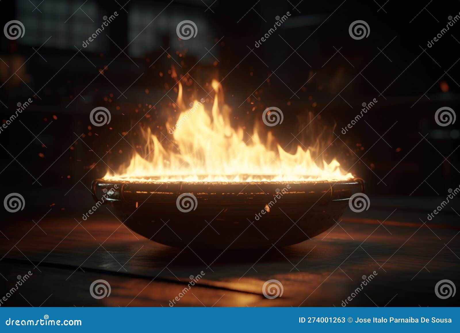 Frame Around Realistic Fire with Good Lighting for Commercial Use Stock ...