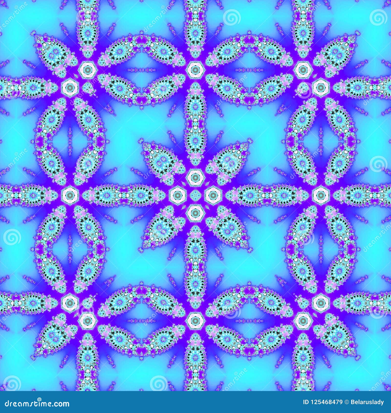 Frame As Square Geometric Pattern, Lacy Ornamental Arabesque in Neon ...