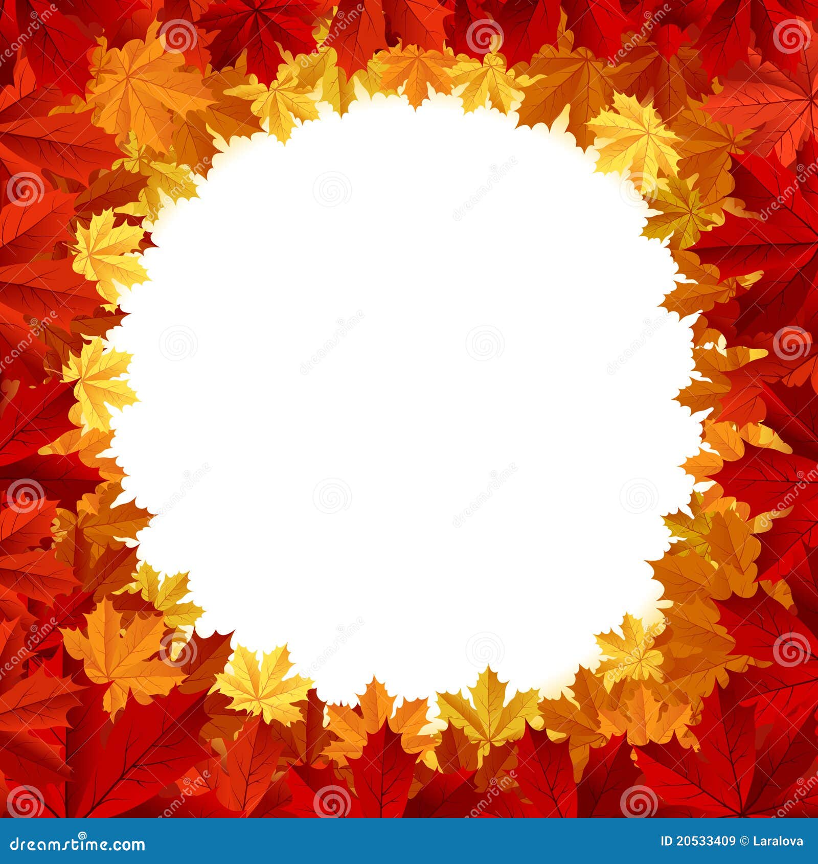 Frame with Autumn Maple Leafs Stock Vector - Illustration of fall ...