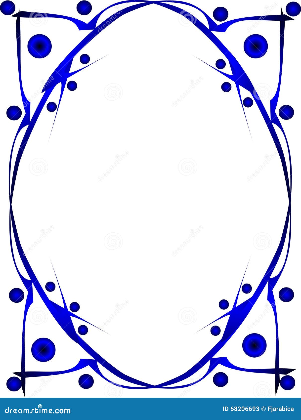 Frame azul ilustração stock. Ilustração de azul, fundo - 68206693
