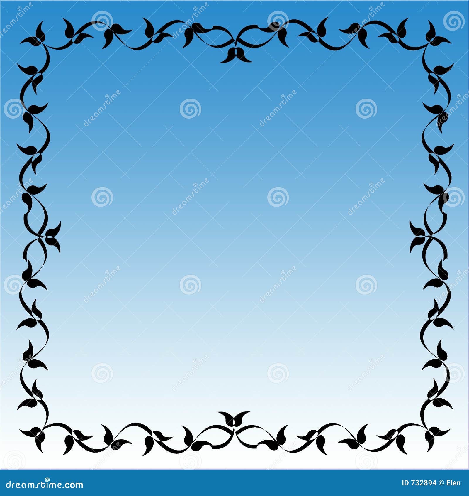 Frame azul ilustração stock. Ilustração de quadro, quadrado - 732894