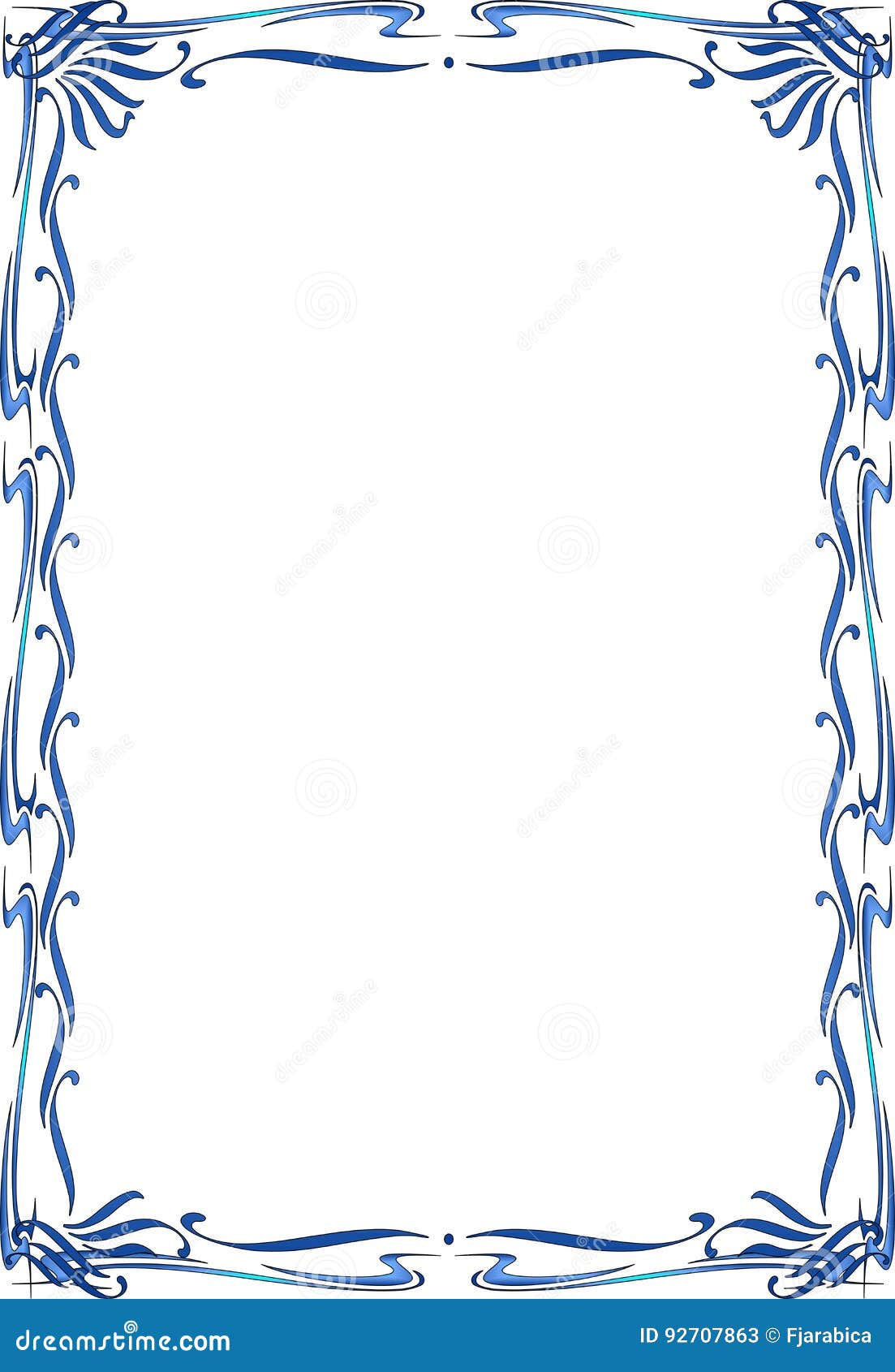 Frame azul ilustração stock. Ilustração de backdrop, azul - 92707863