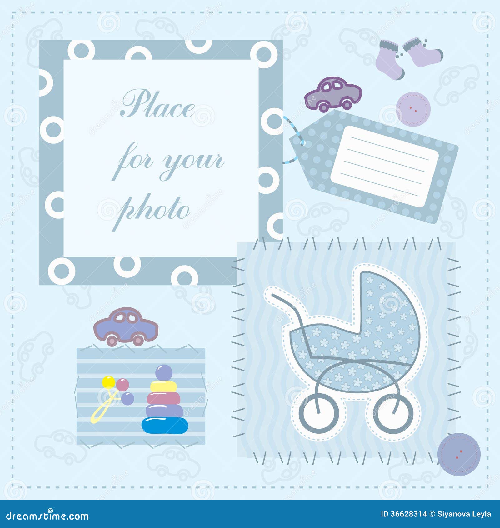 Frame for baby s photo stock vector. Illustration of decorative - 36628314