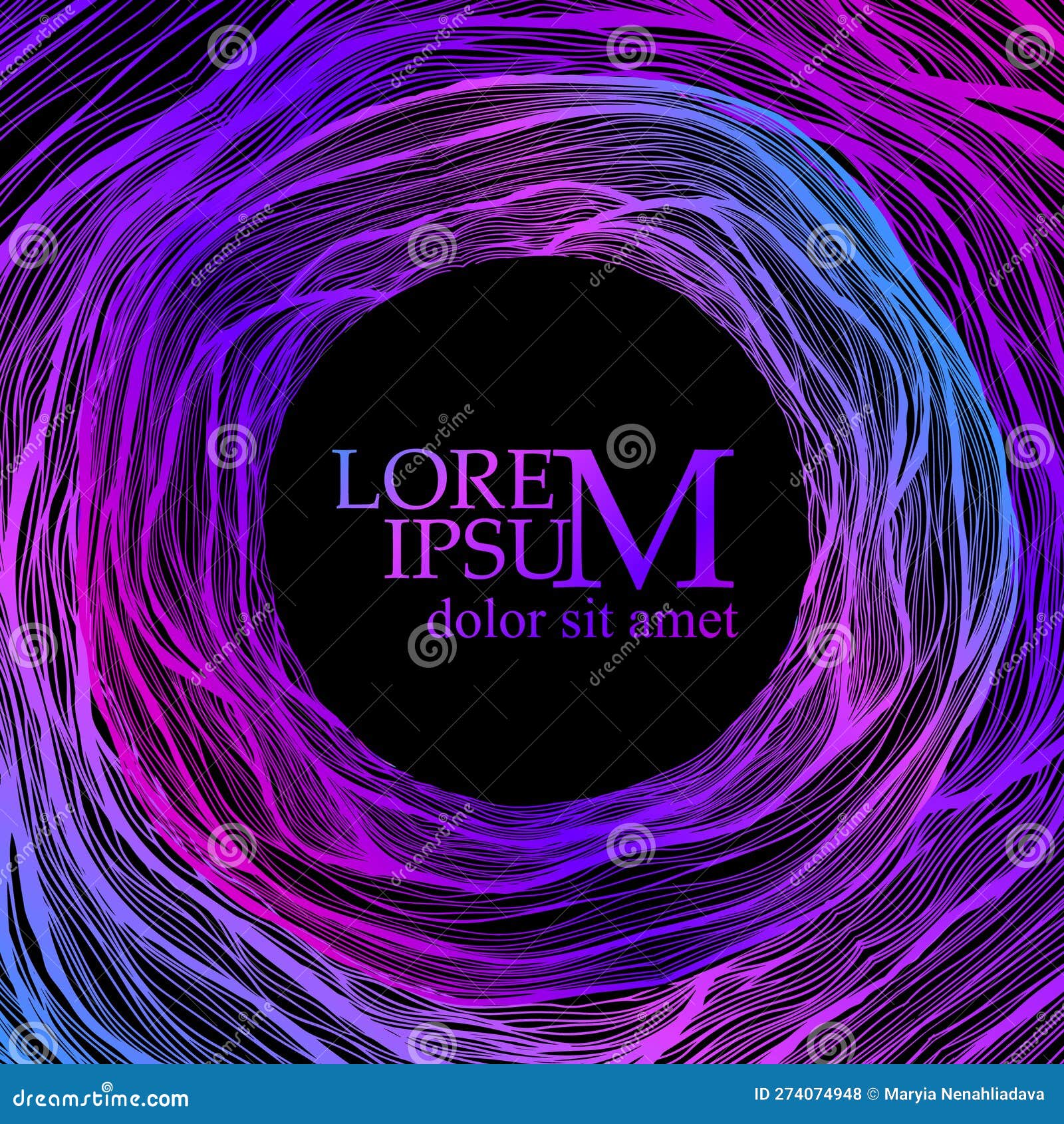 Frame Background from Blue and Violet Lines. Vector Illustration Stock ...