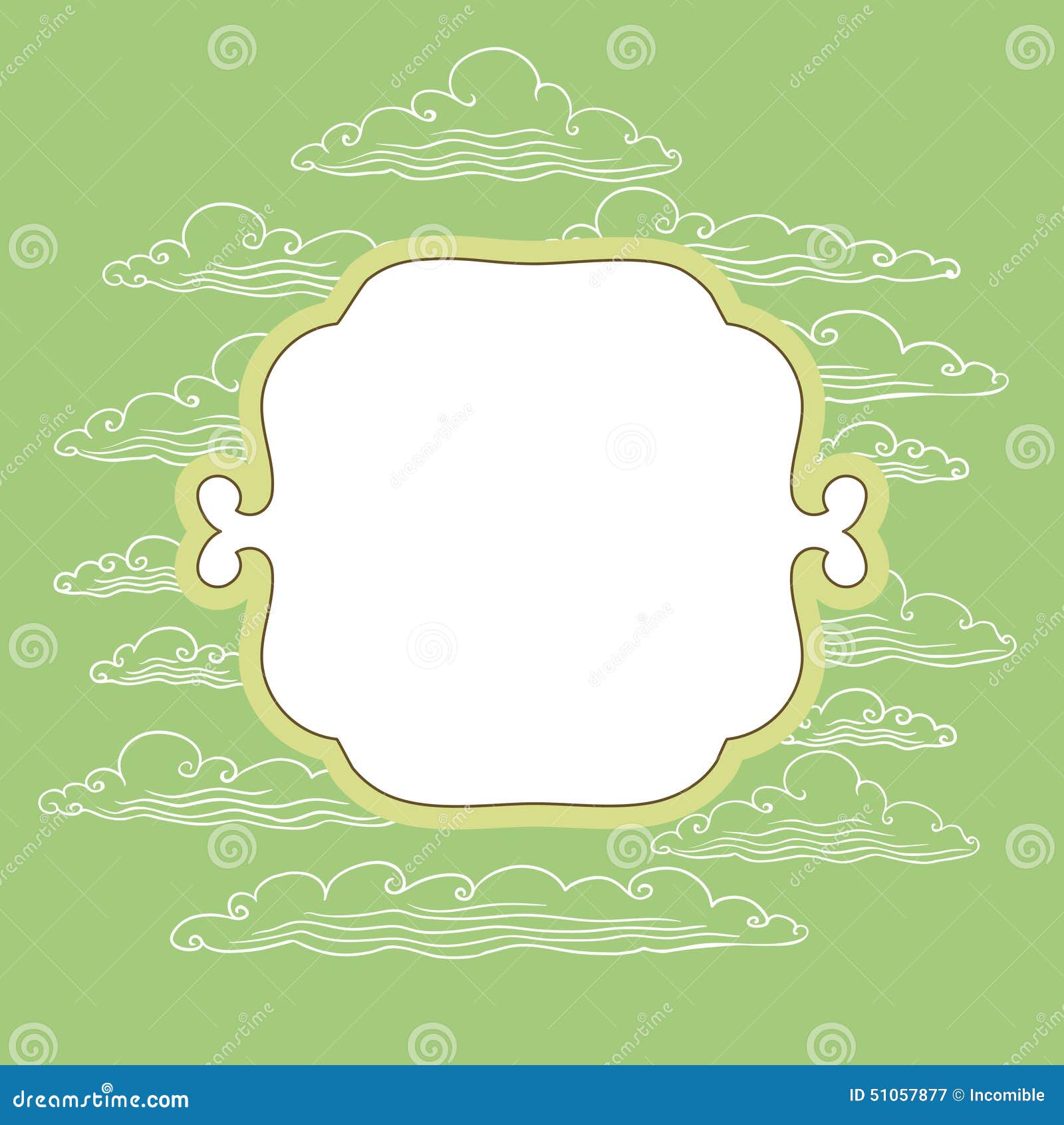 Frame with Background from Clouds - Vector Stock Vector - Illustration ...