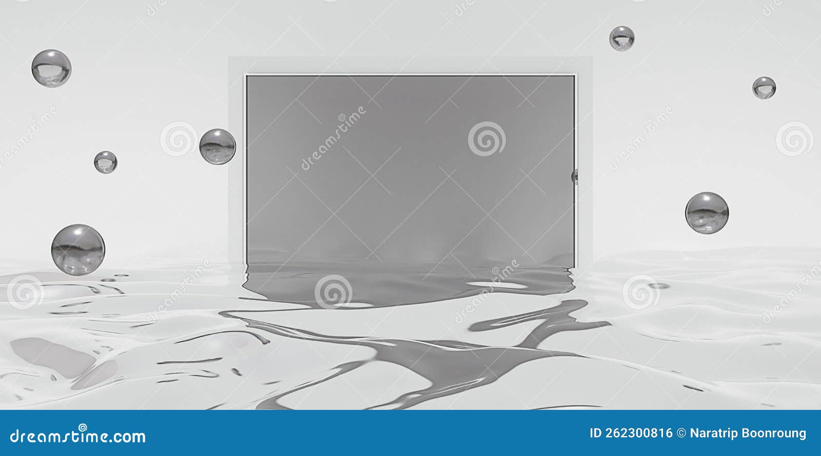 Frame Background Floating on Water Surface Frames for Products and Advertisements 3D ...
