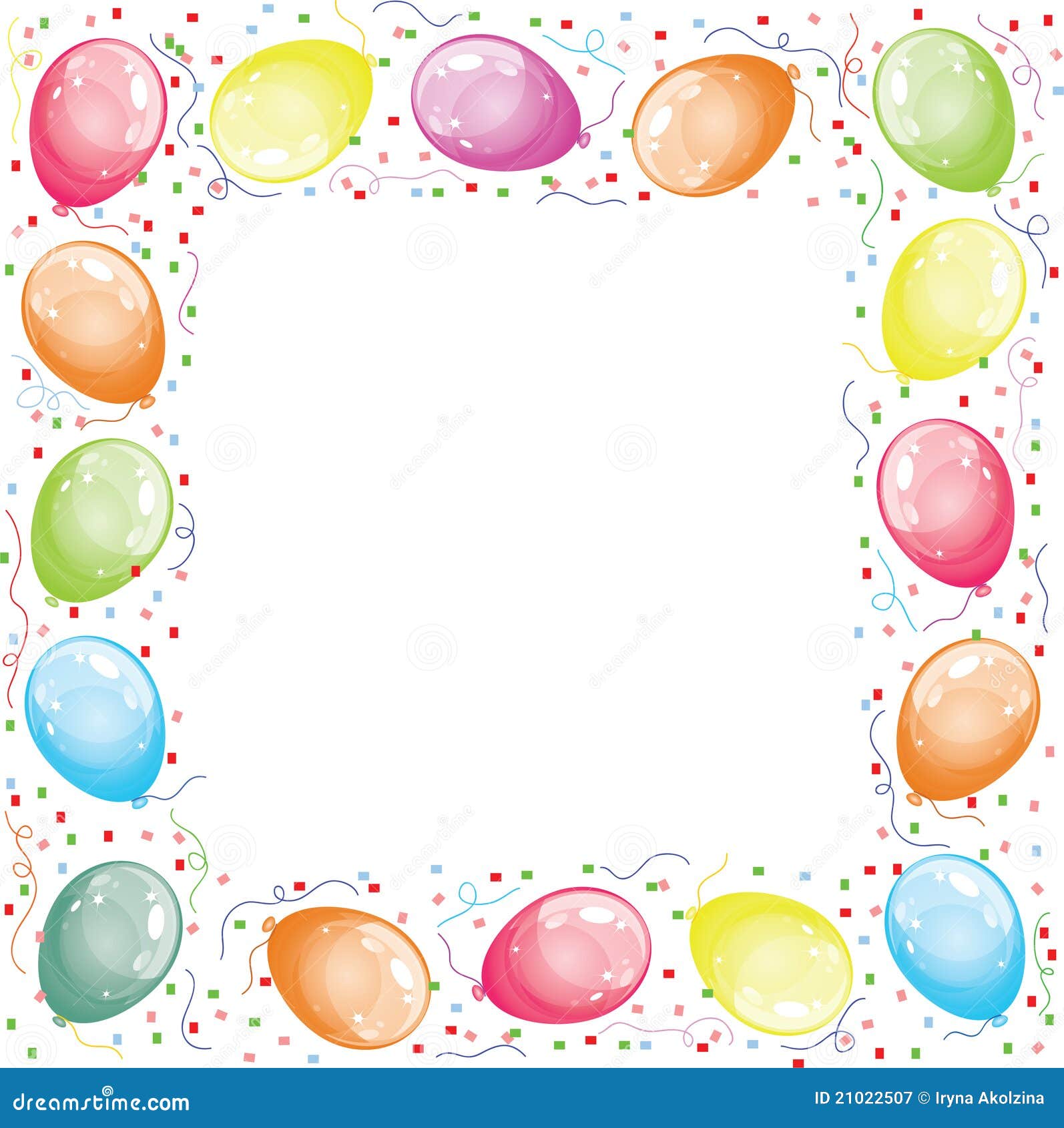 Frame with balloons stock vector. Illustration of graphic - 21022507
