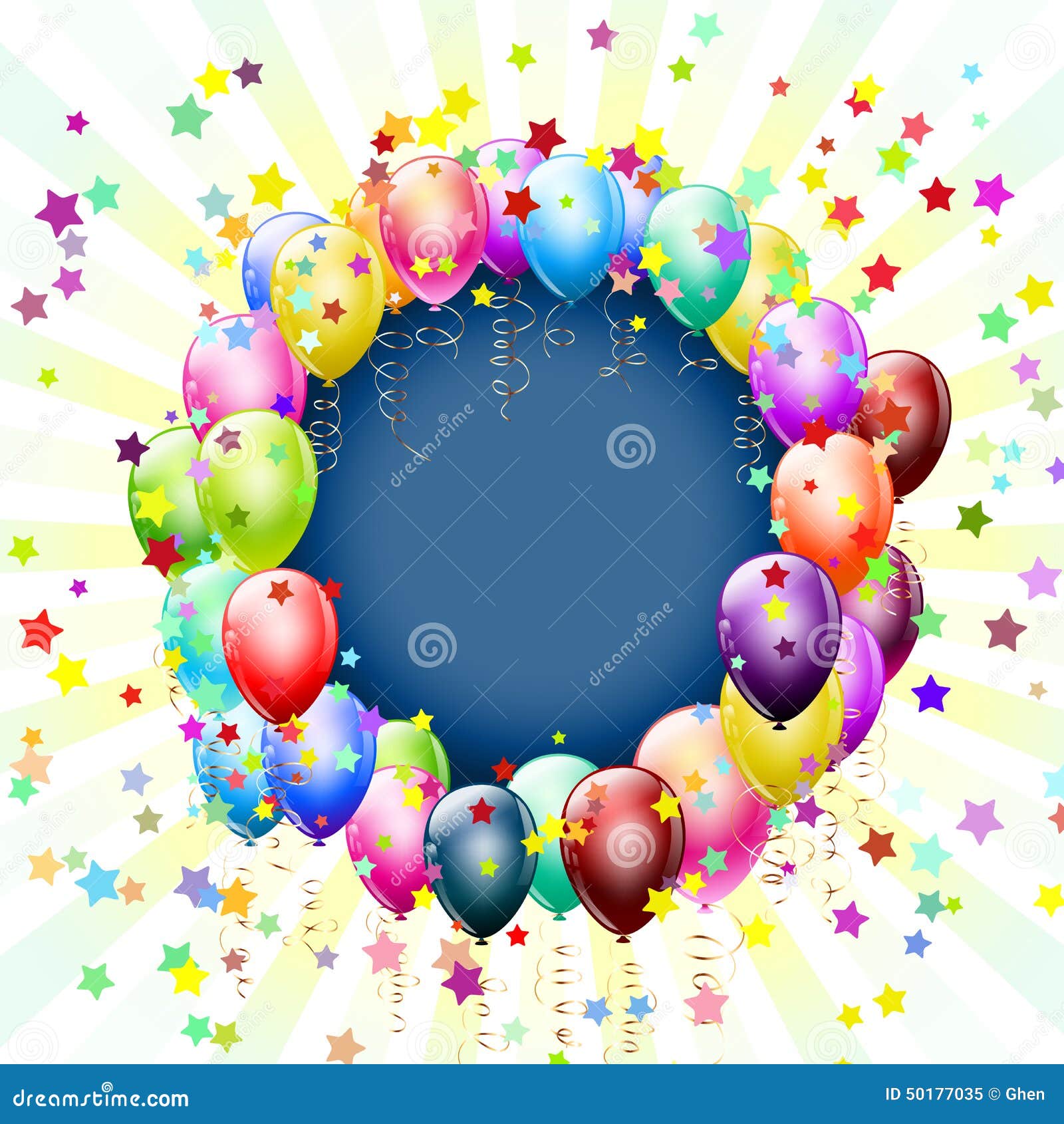 Frame Of Balloons On Transparent Background. Vector Illustration ...