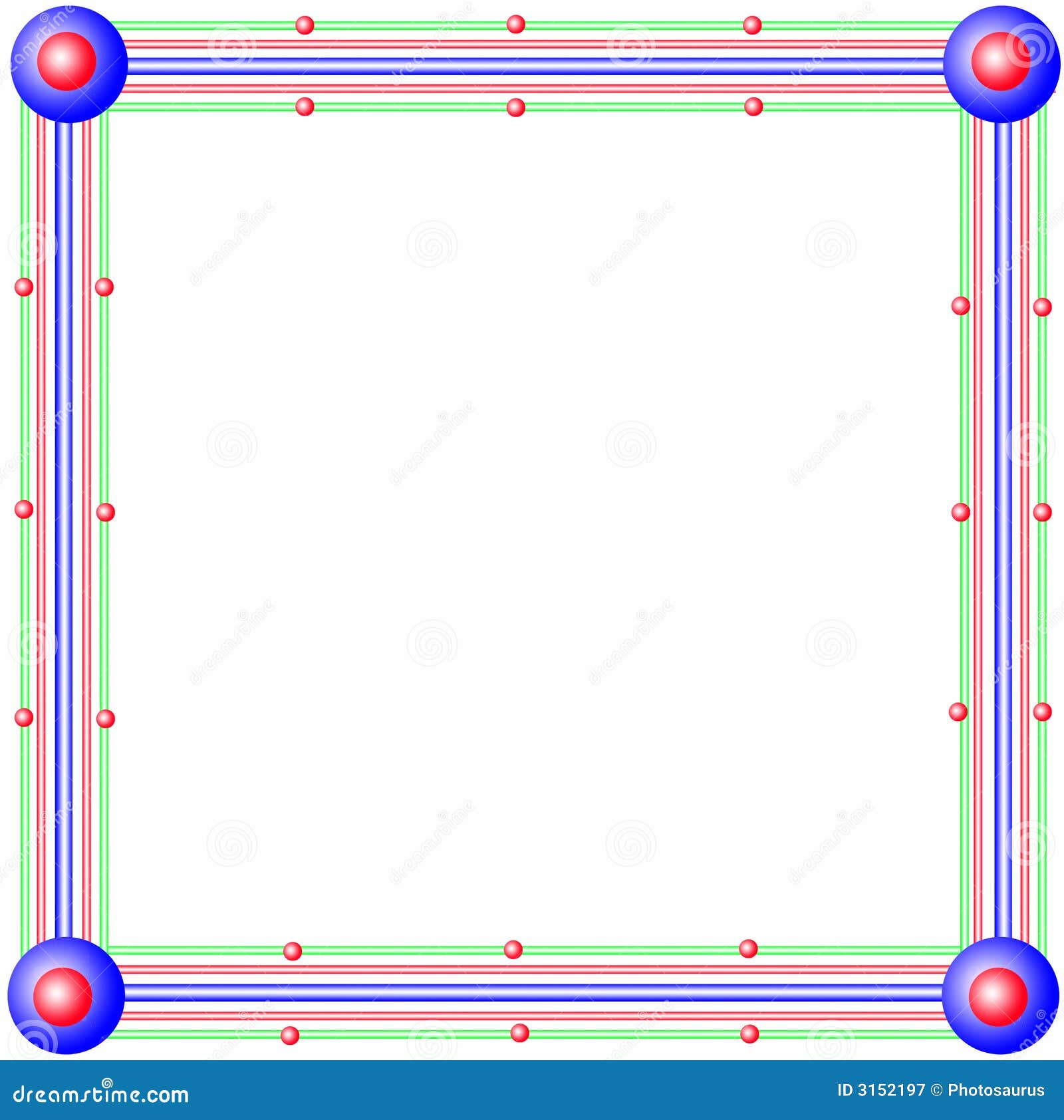 Frame with balls stock illustration. Illustration of metal - 3152197