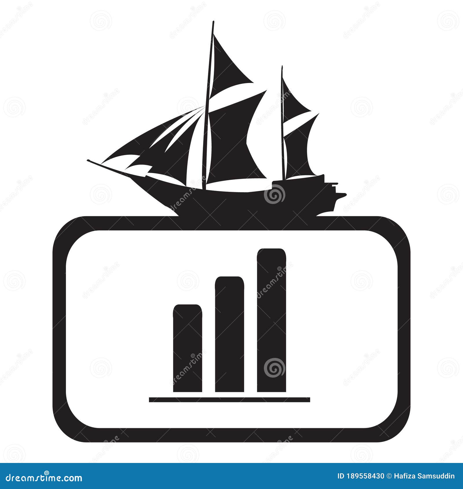 Frame with Bar Graph. Vector Illustration Decorative Design Stock ...