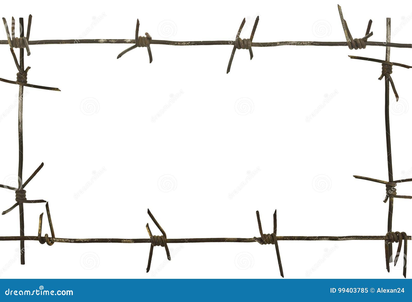 Frame of barbed wire stock image. Image of danger, barbwire - 99403785