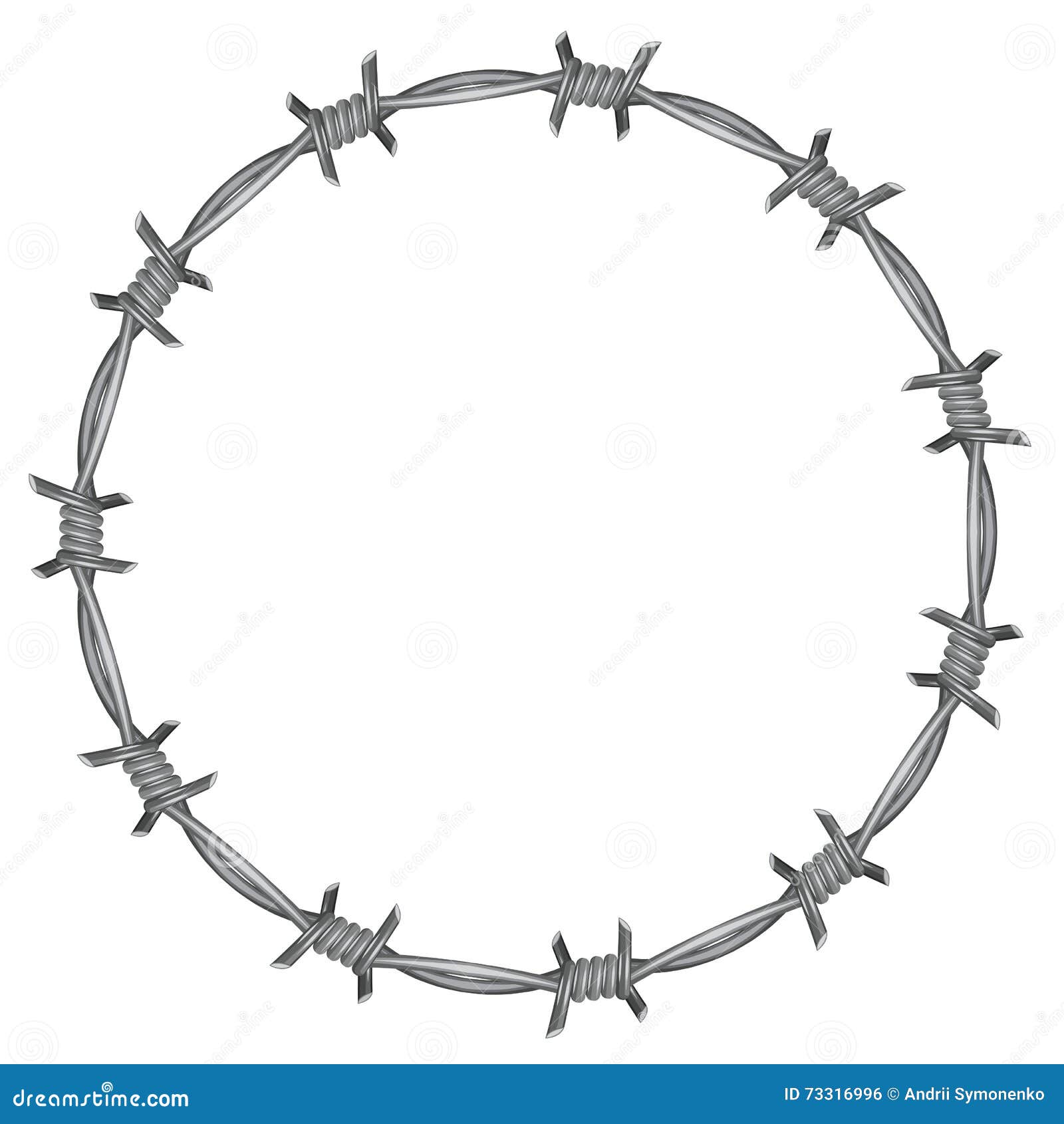 Oval Frame Borders And Barbed Wire