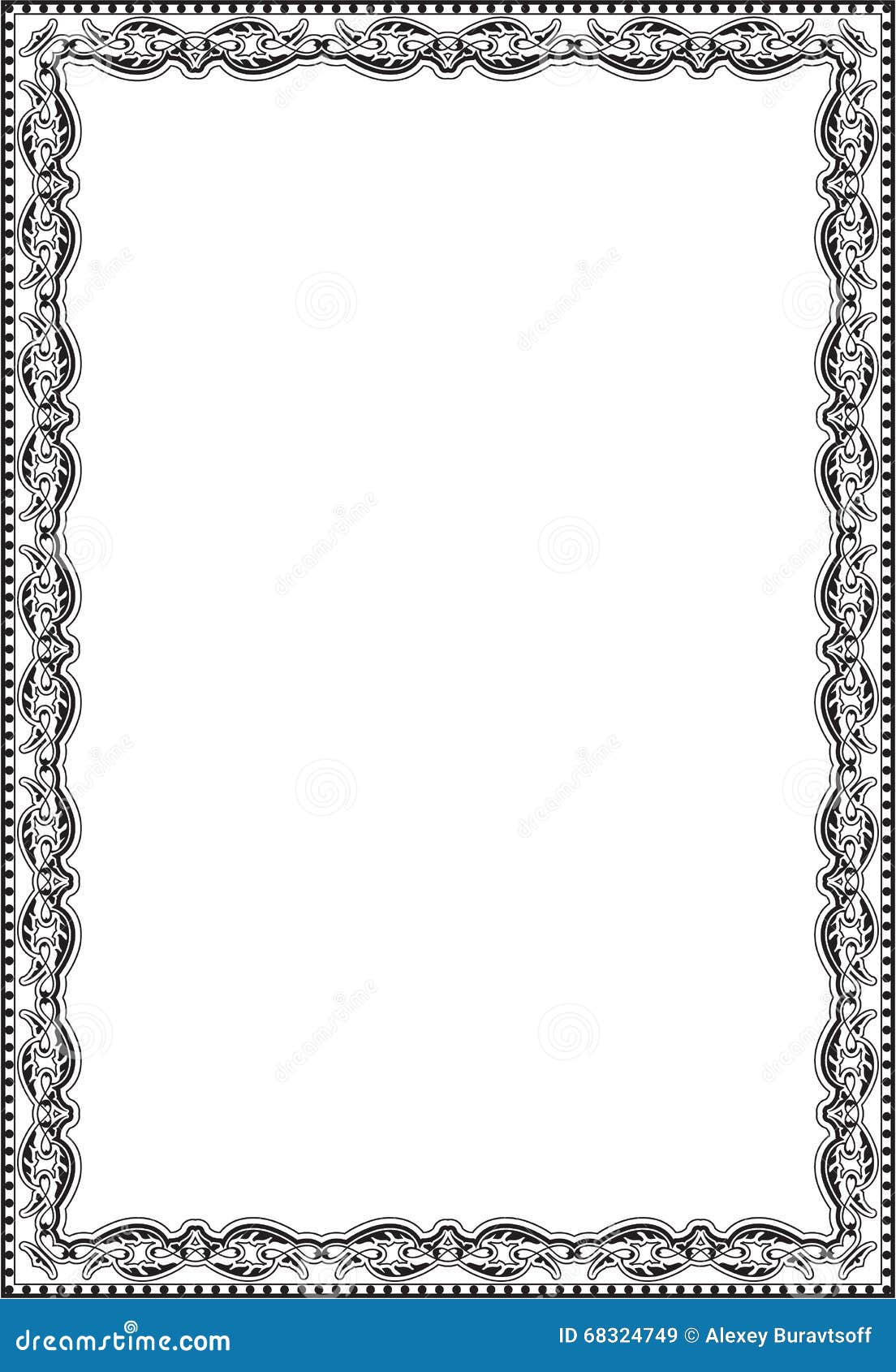 Frame baroque style stock vector. Illustration of florid - 68324749