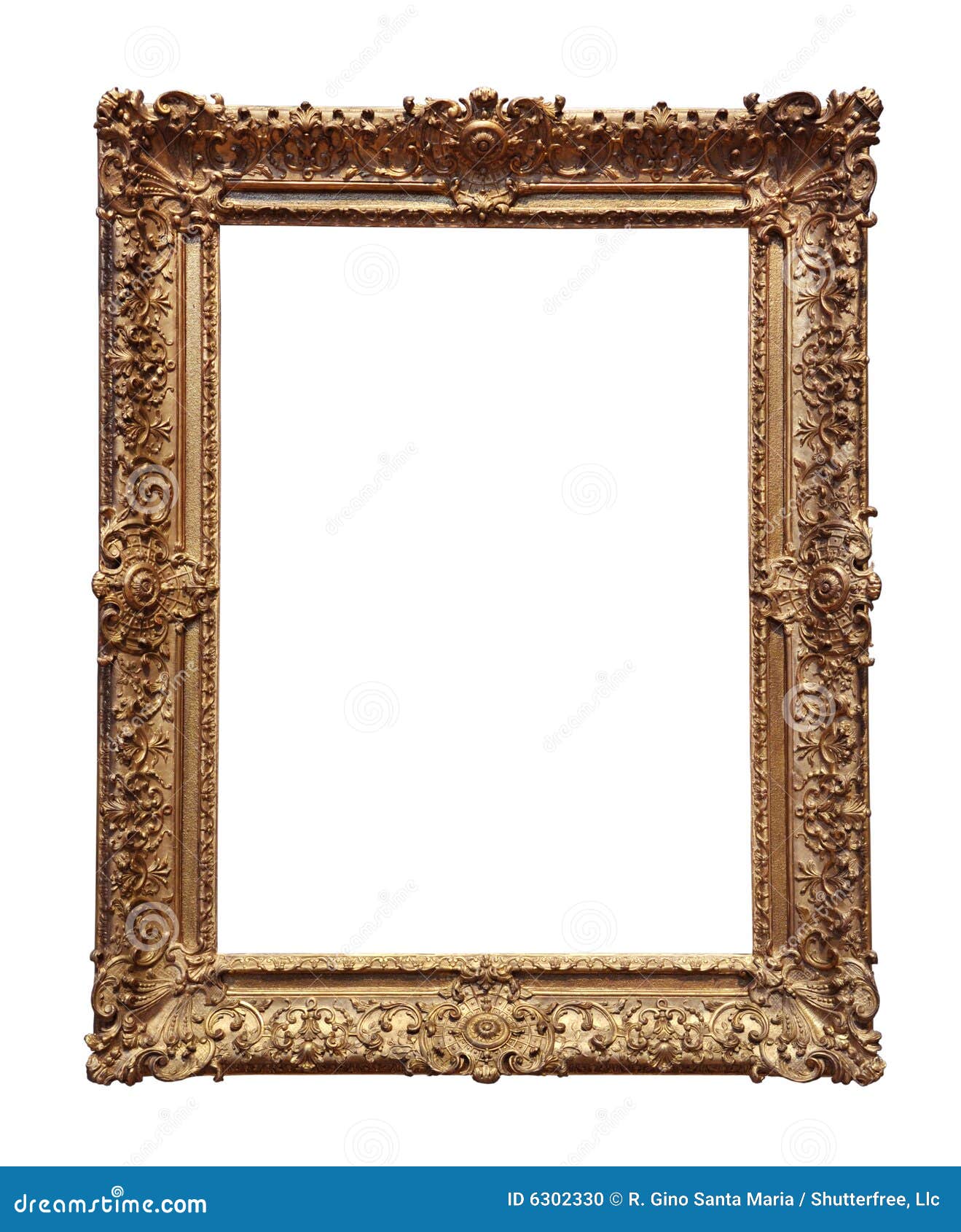 Frame barroco do ouro foto de stock. Imagem de gravado - 6302330