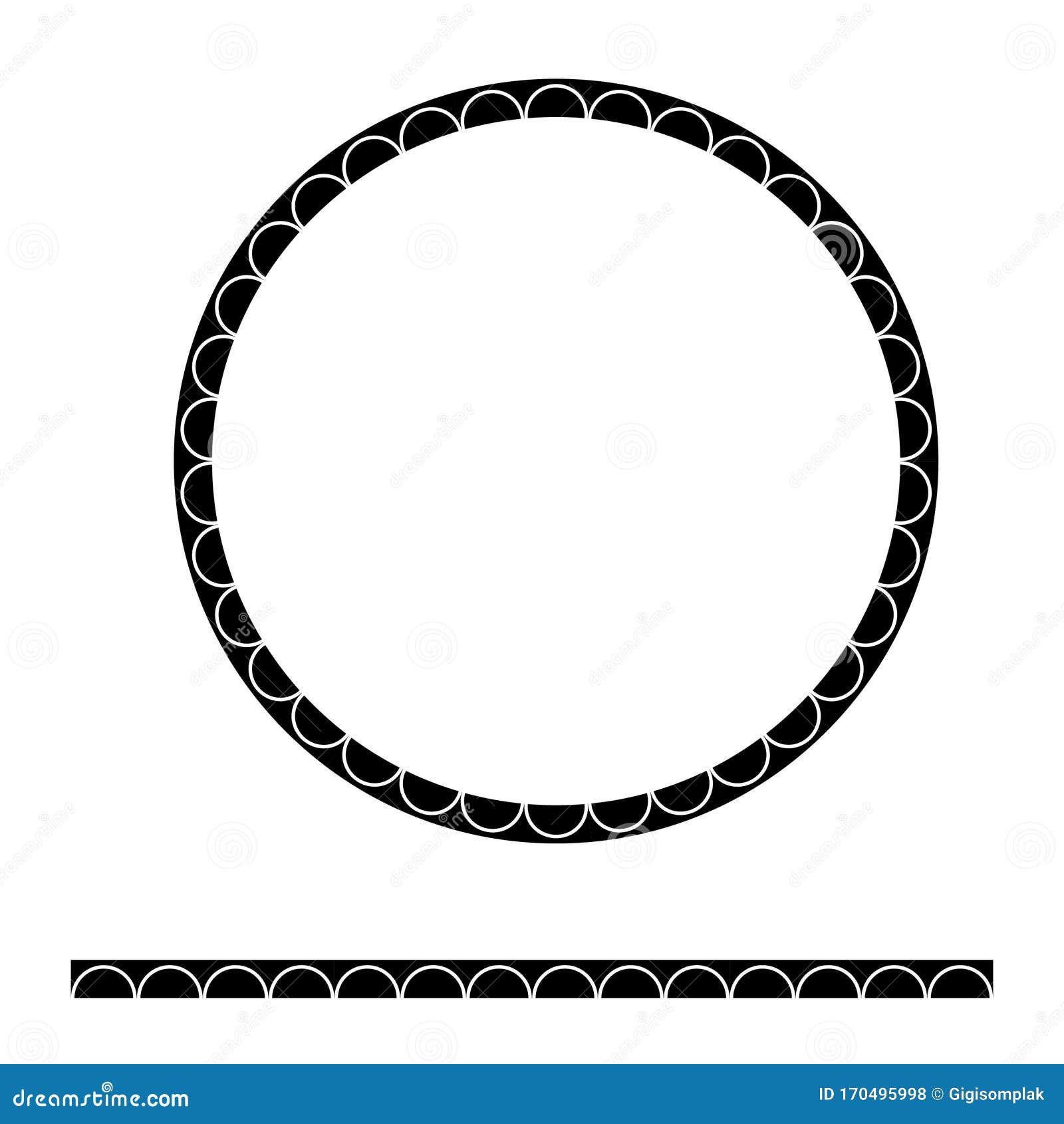 Frame - Basic Shape - Circle - 01 011A Stock Vector - Illustration of ...
