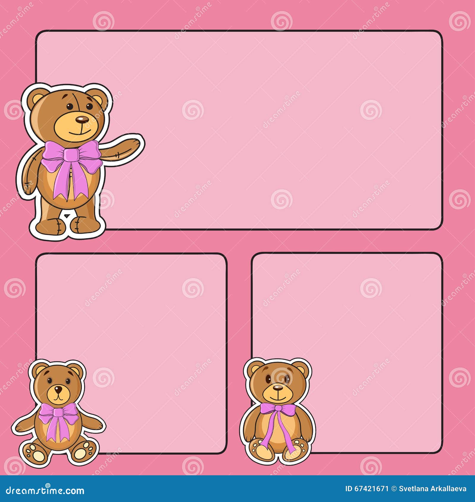 Frame with Bears in the Vector Stock Vector - Illustration of brown ...