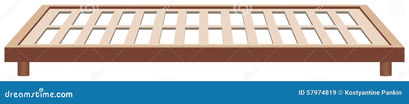Frame bed frame wood stock vector. Illustration of element - 57974819