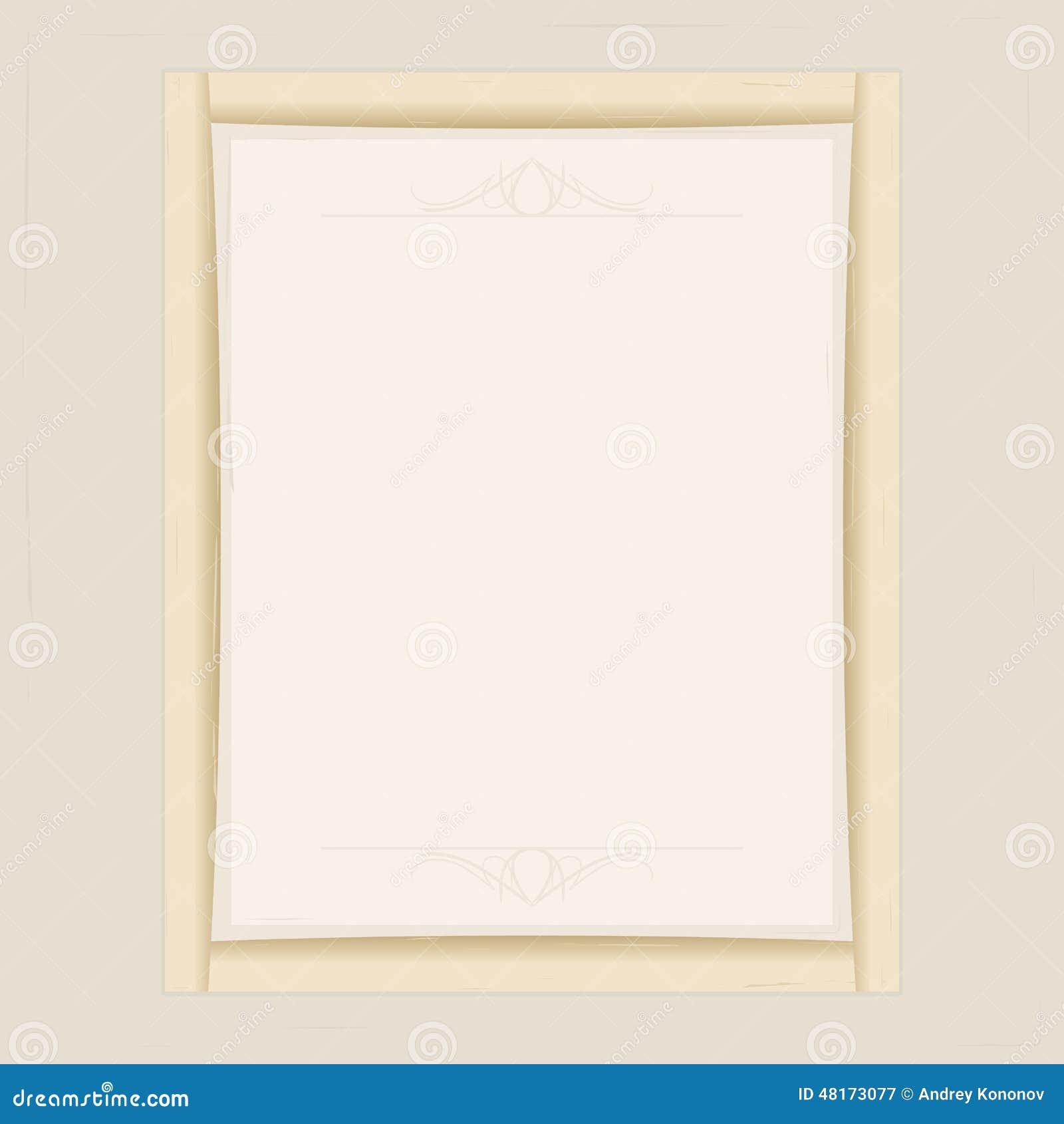 Frame beige stock vector. Illustration of isolation, design - 48173077