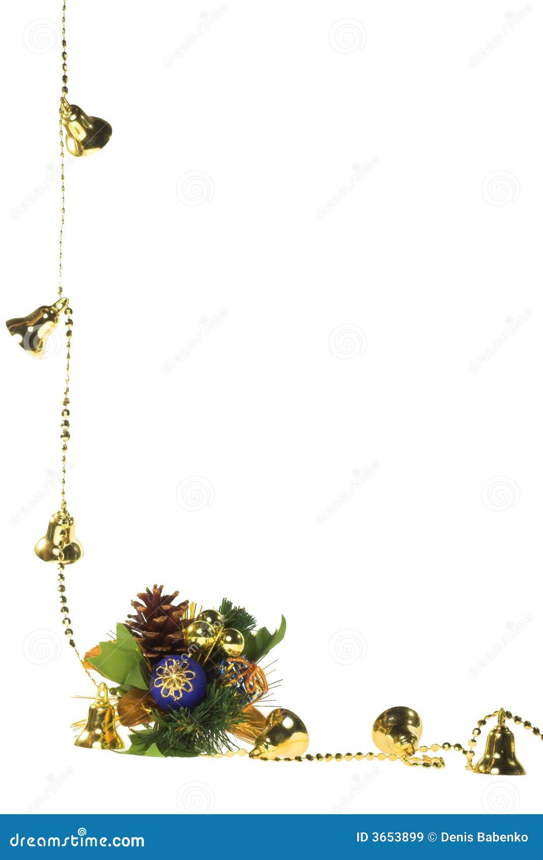 Frame with Bells and Decoration Stock Image - Image of frame, blue: 3653899