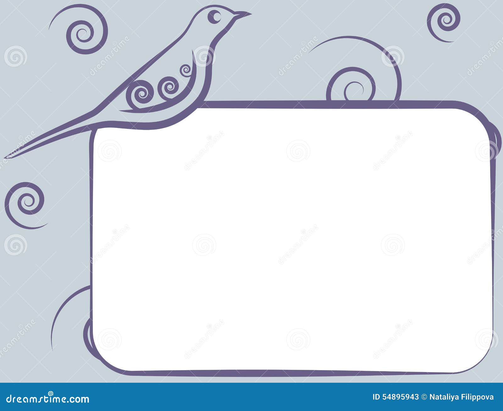 Frame with bird stock vector. Illustration of simple - 54895943
