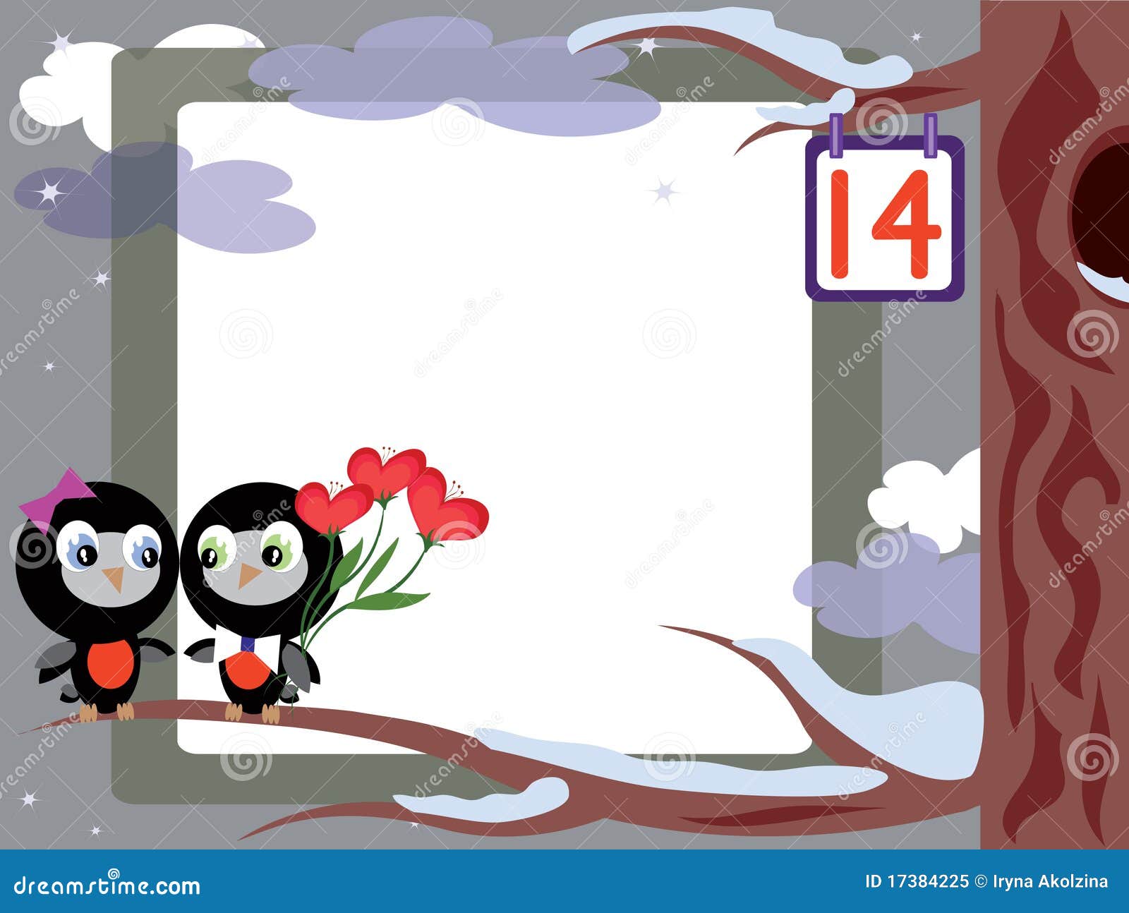 Frame with birds stock vector. Illustration of heart - 17384225