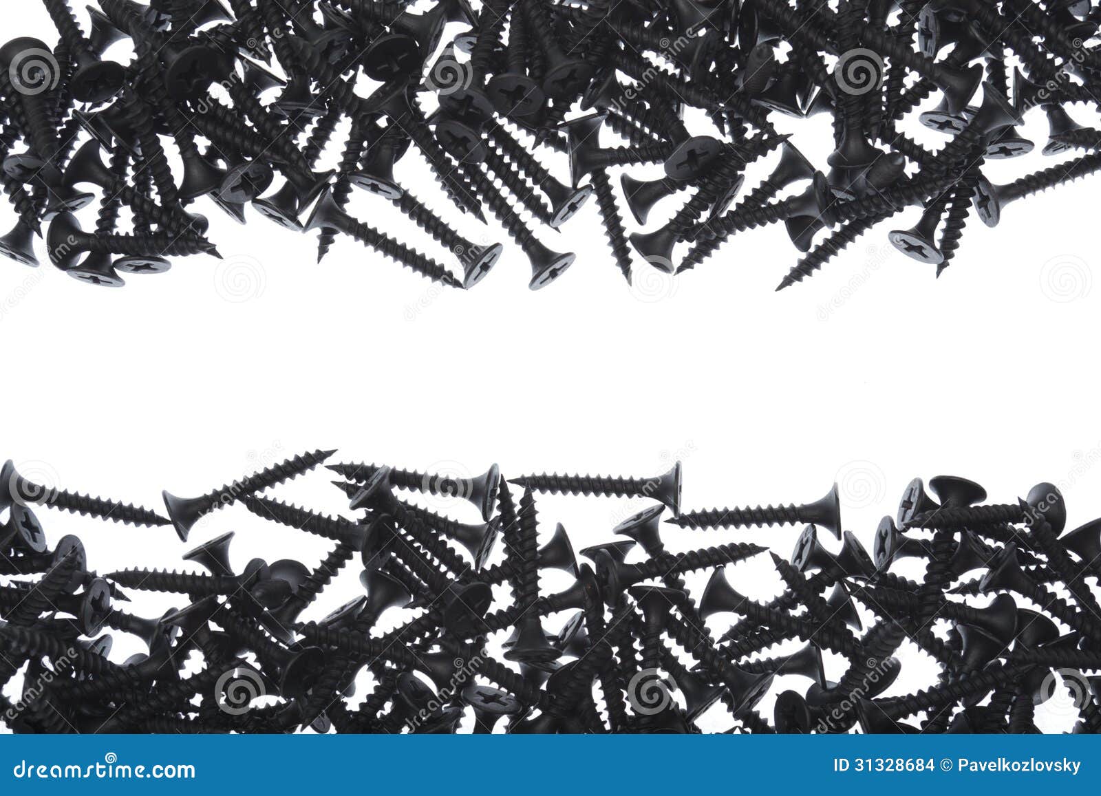 Frame of black screws stock photo. Image of carpenter - 31328684
