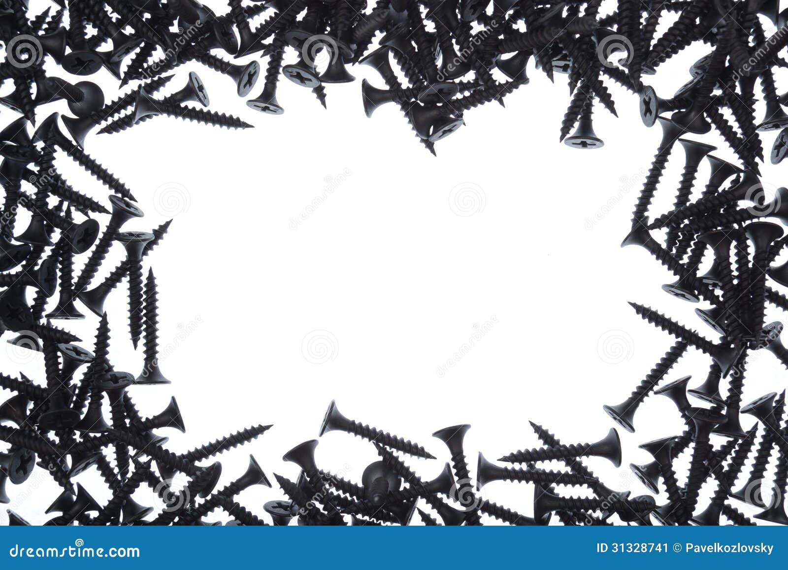 Frame of black screws stock image. Image of detail, montage - 31328741