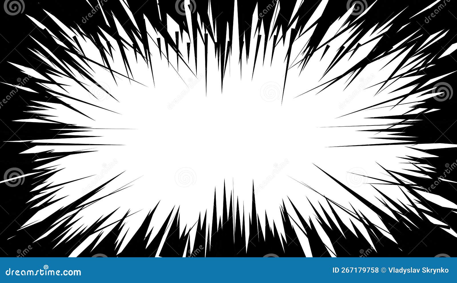 Frame with Black Spiky Lines on a White Background. Isolated Sharp ...