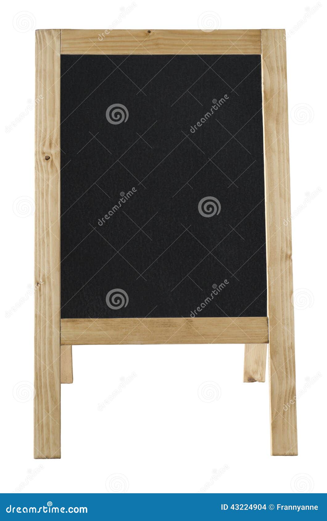 A-Frame Blackboard Isolated on White Stock Photo - Image of front ...