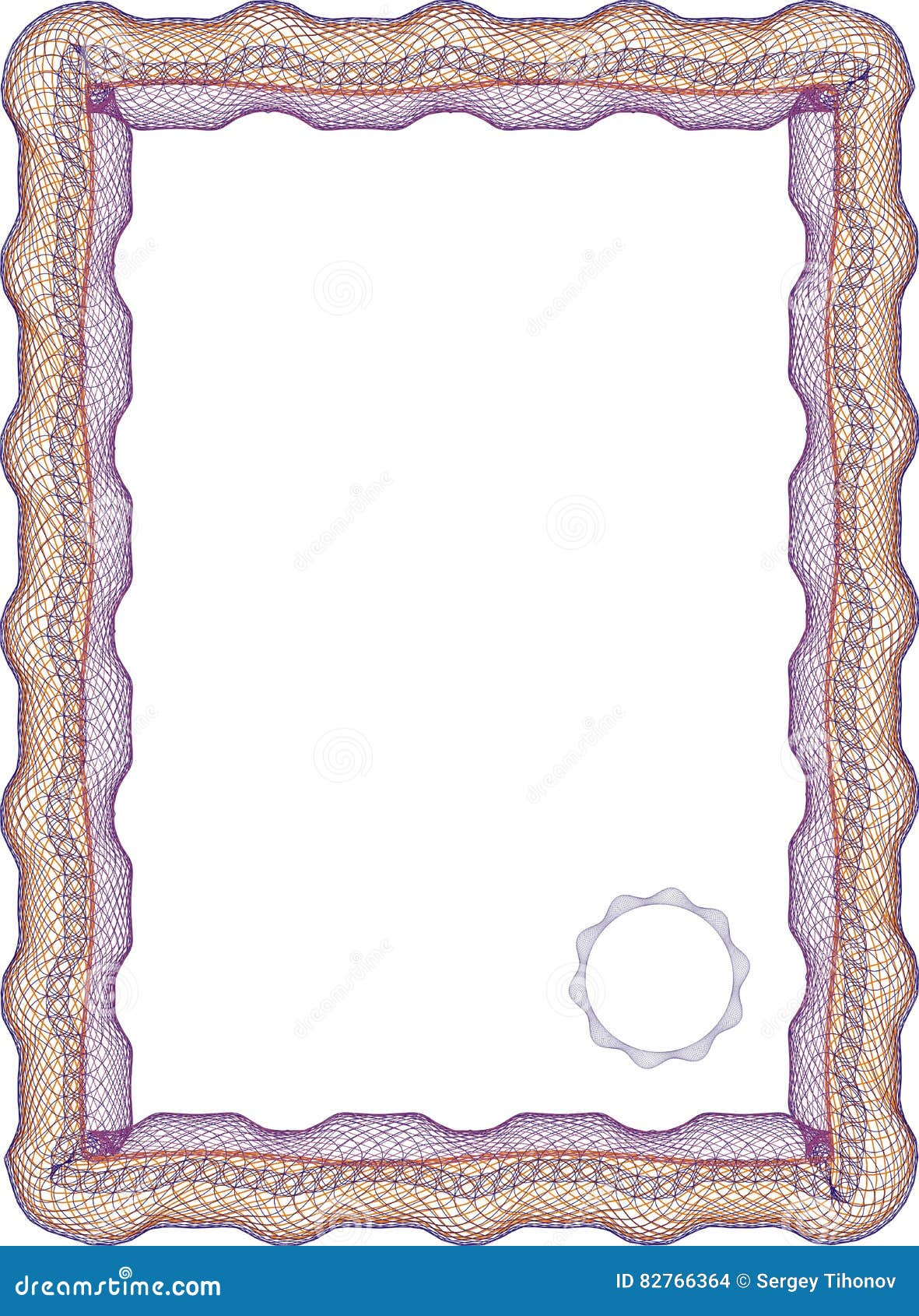 Frame Blank Template for a Certificate Stock Illustration ...