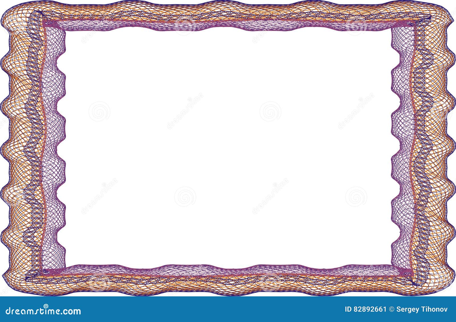 Frame Blank Template For A Certificate Stock Illustration ...
