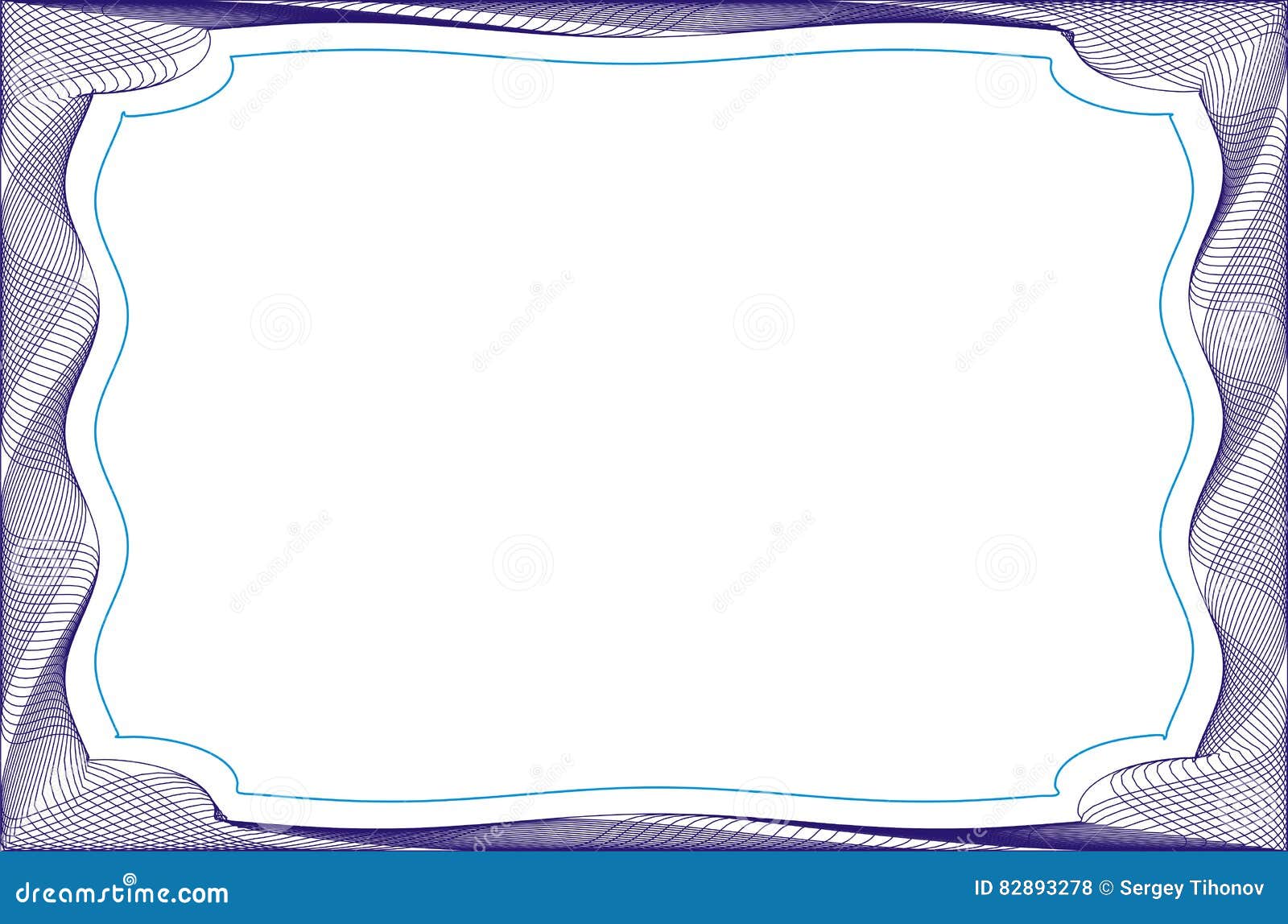 Frame Blank Template for a Certificate Stock Illustration ...