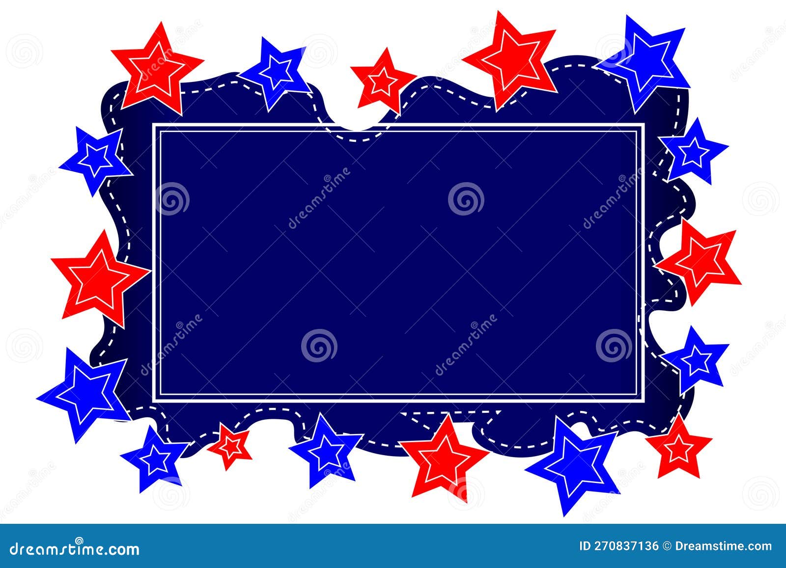 American Abstract Border with the Stars Stock Vector - Illustration of ...
