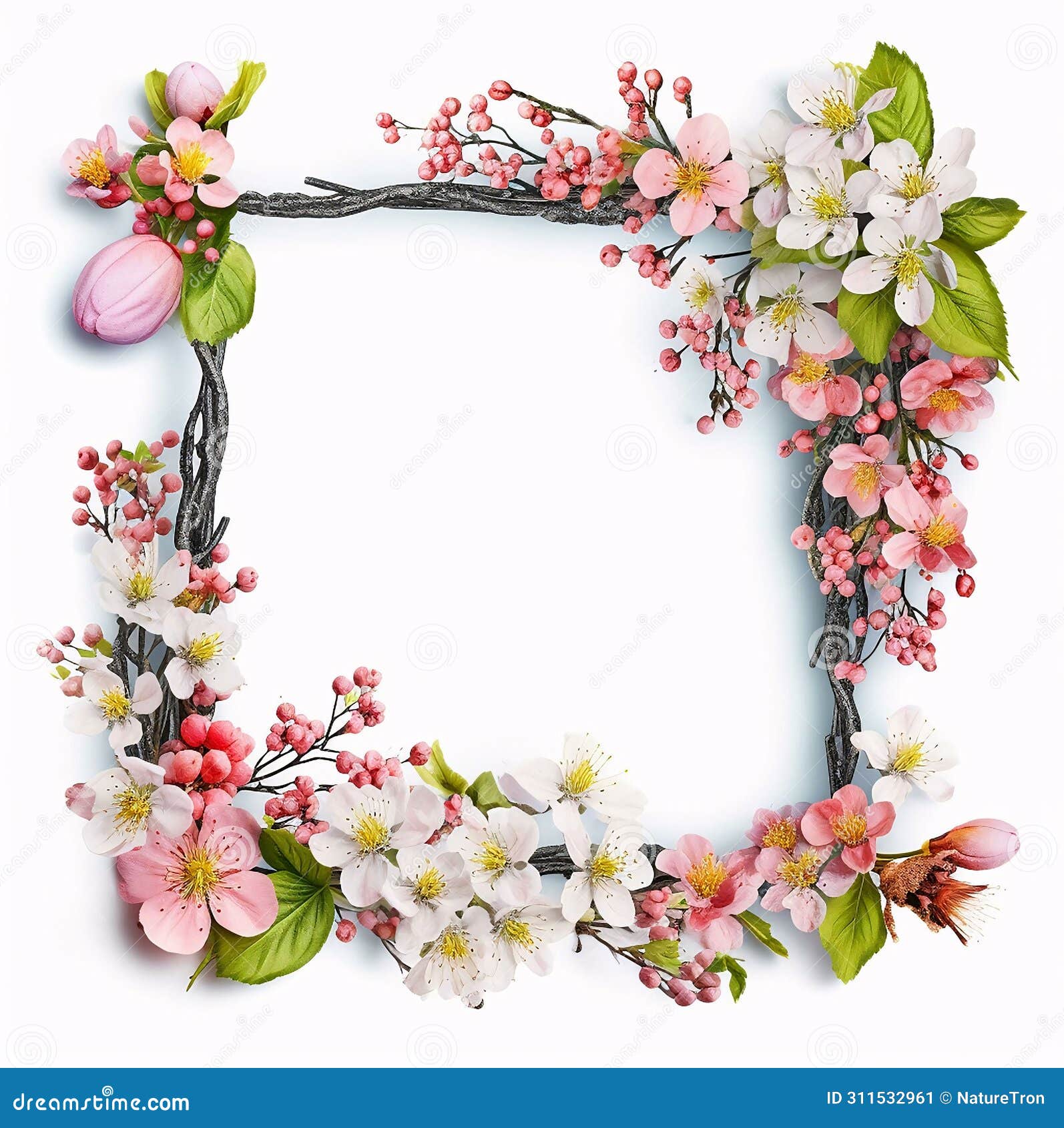 Frame of Blossom Cherry Blossom Frame Cherry Blossom Border Stock Image ...