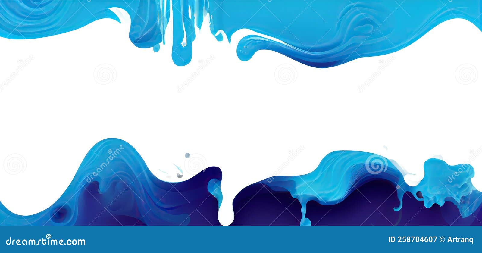 A Frame with a Blue Paint Gradient that Flows Stock Illustration ...