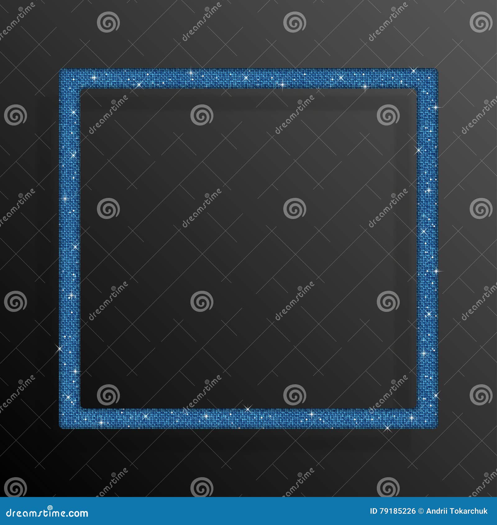 Frame Blue Sequins Square. Glitter, Sparkle. Stock Vector ...