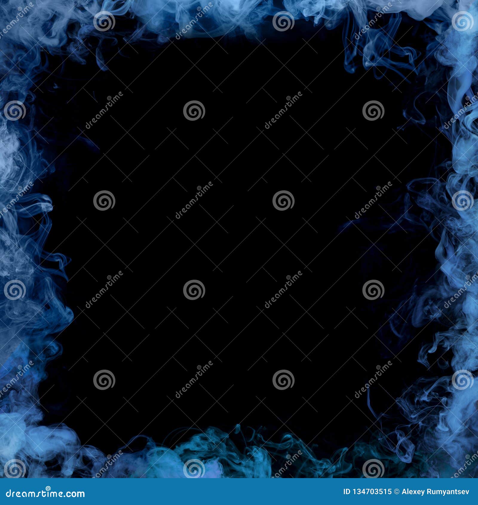 Blue smoke frame stock image. Image of pattern, blue - 134703515