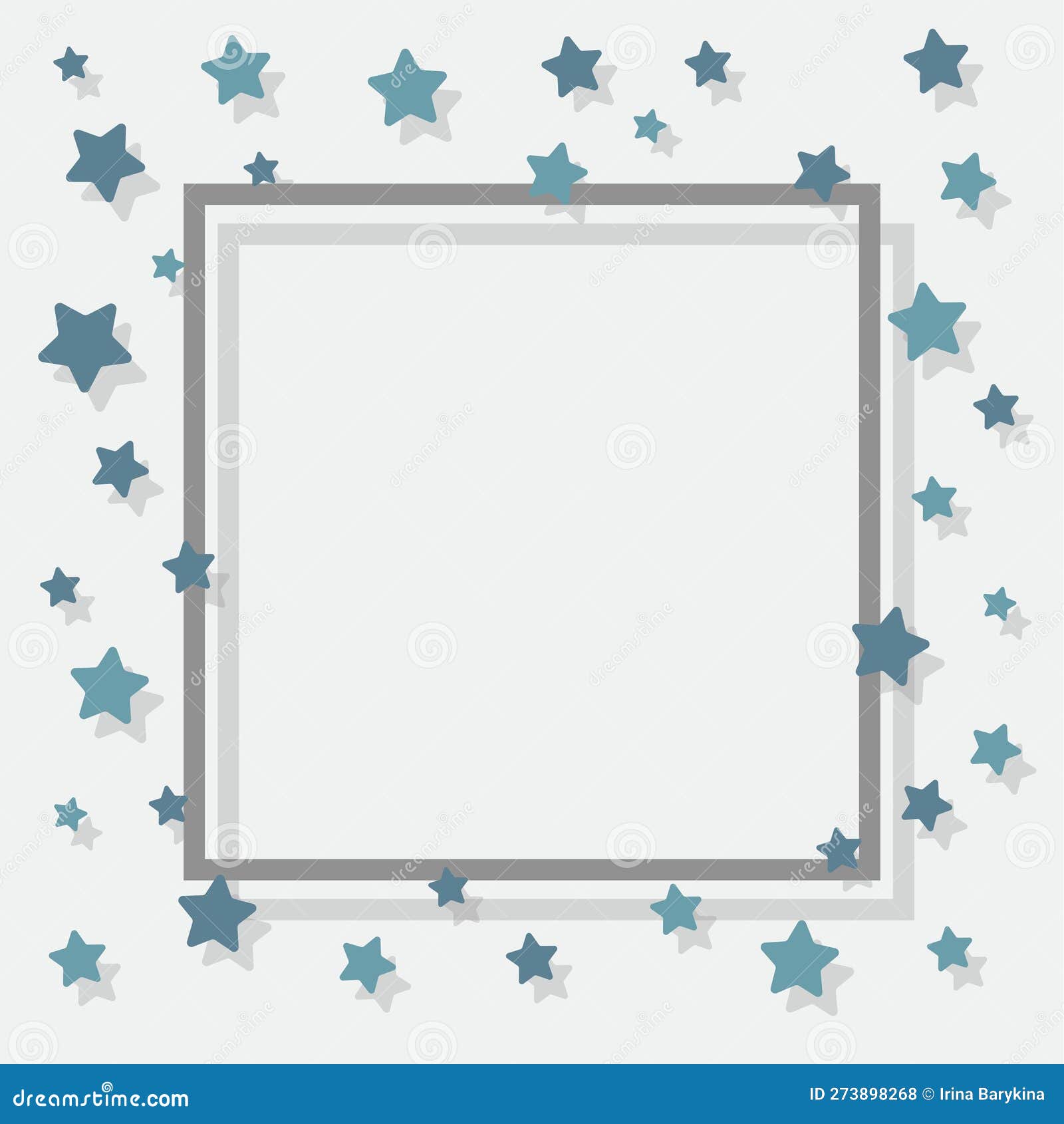 Frame with blue stars stock vector. Illustration of kids - 273898268