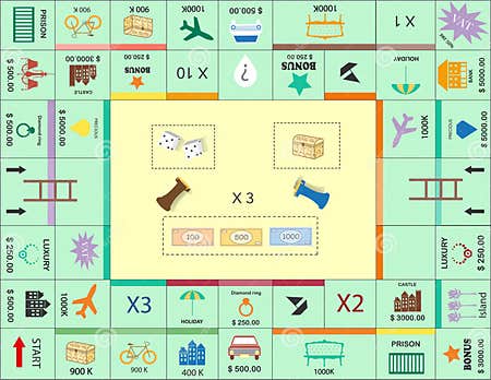 Frame of Board Game ,Funny Frame,Board Games,Vector Illustrations Stock ...