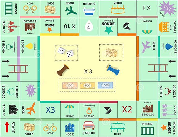 Frame of Board Game ,Funny Frame,Board Games,Vector Illustrations Stock ...