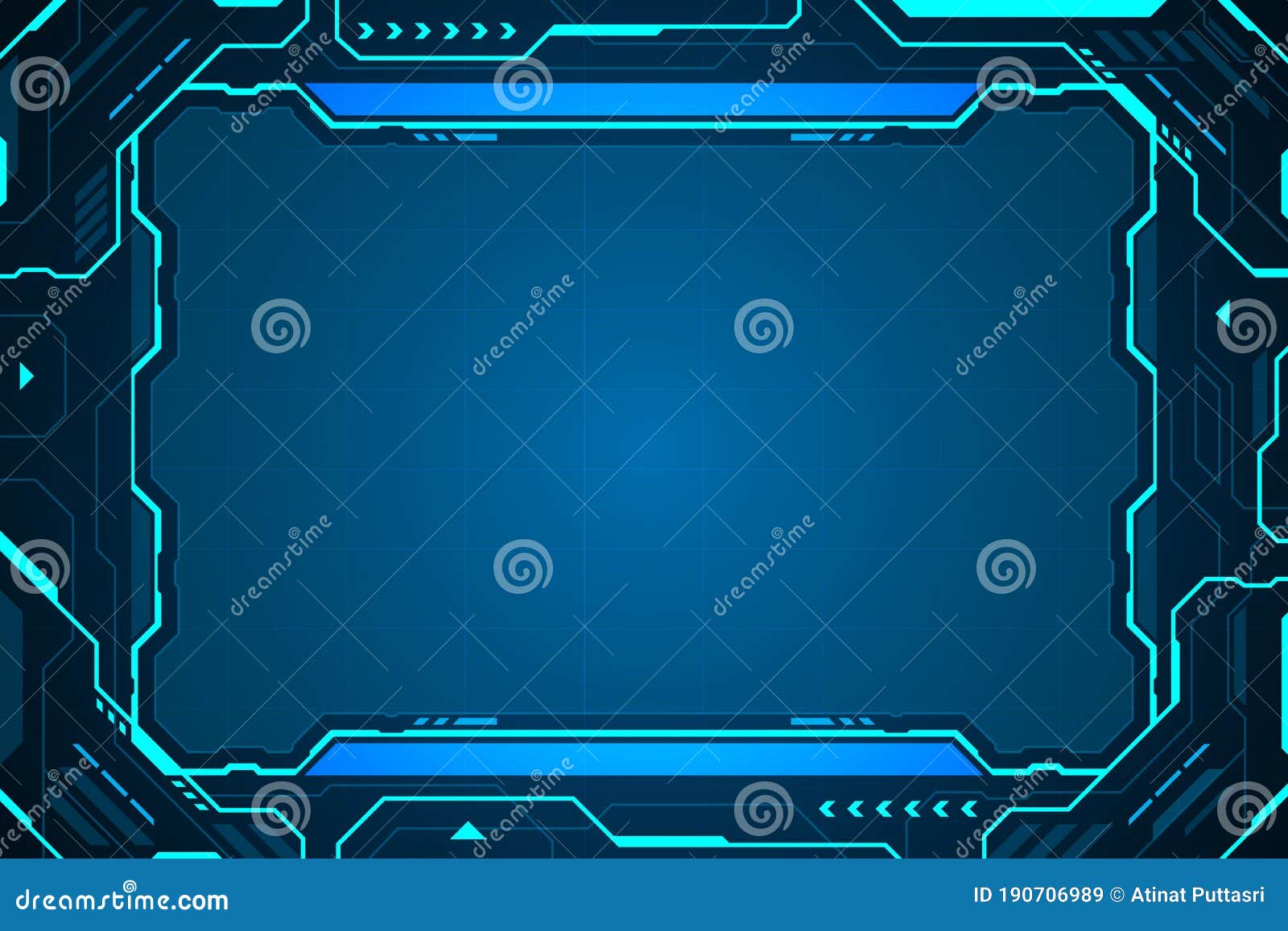 Frame Boarder Abstract Technology Stock Vector - Illustration of ...