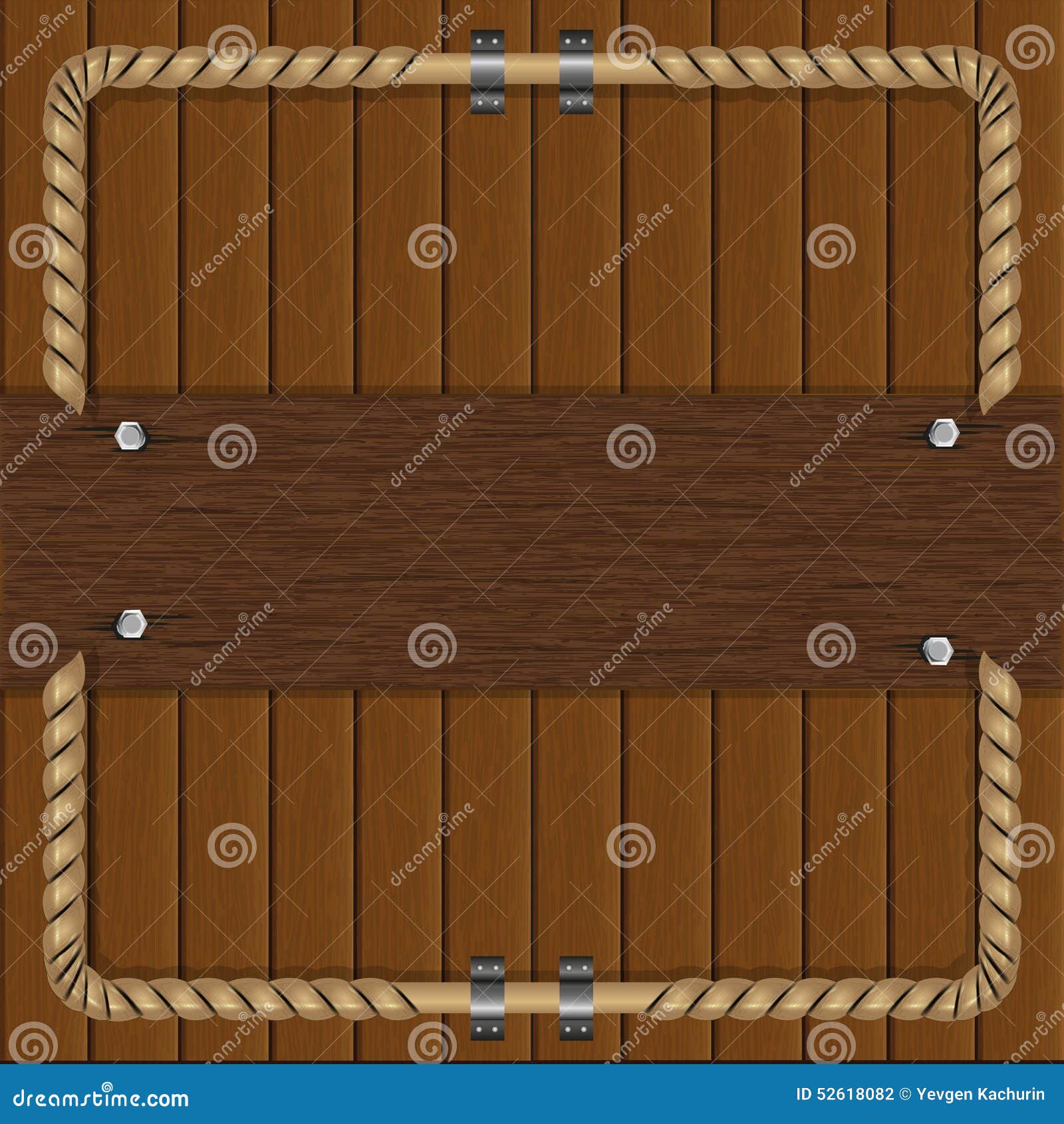 Frame of Boards with a Metal Frame Stock Vector - Illustration of panel ...