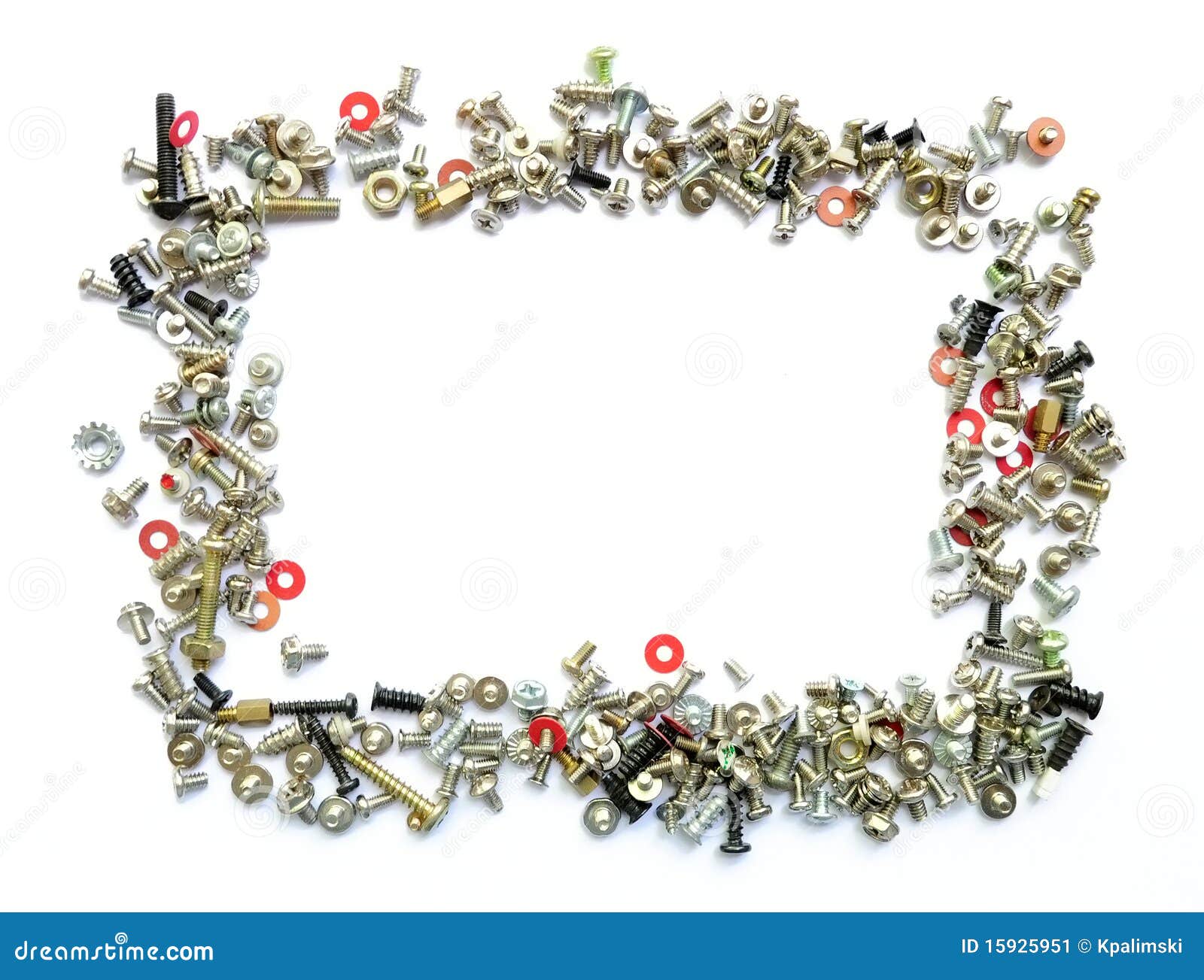Frame of bolts and screws stock image. Image of parts - 15925951