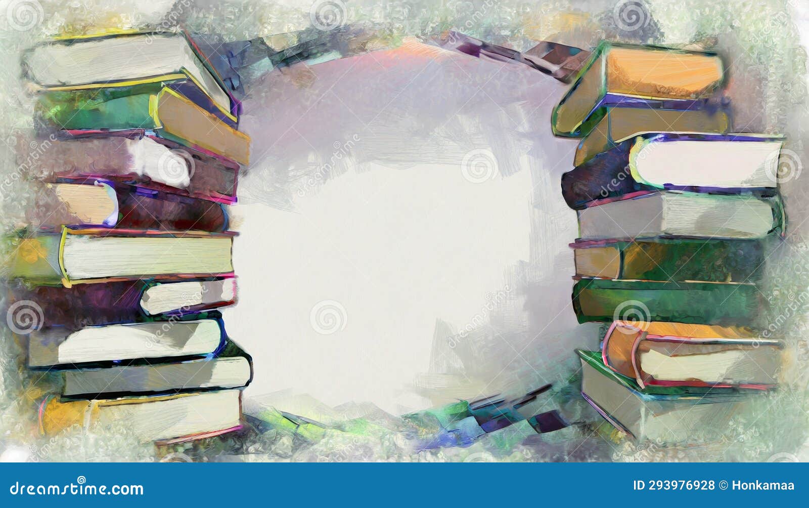 A frame of books stock illustration. Illustration of frame - 293976928